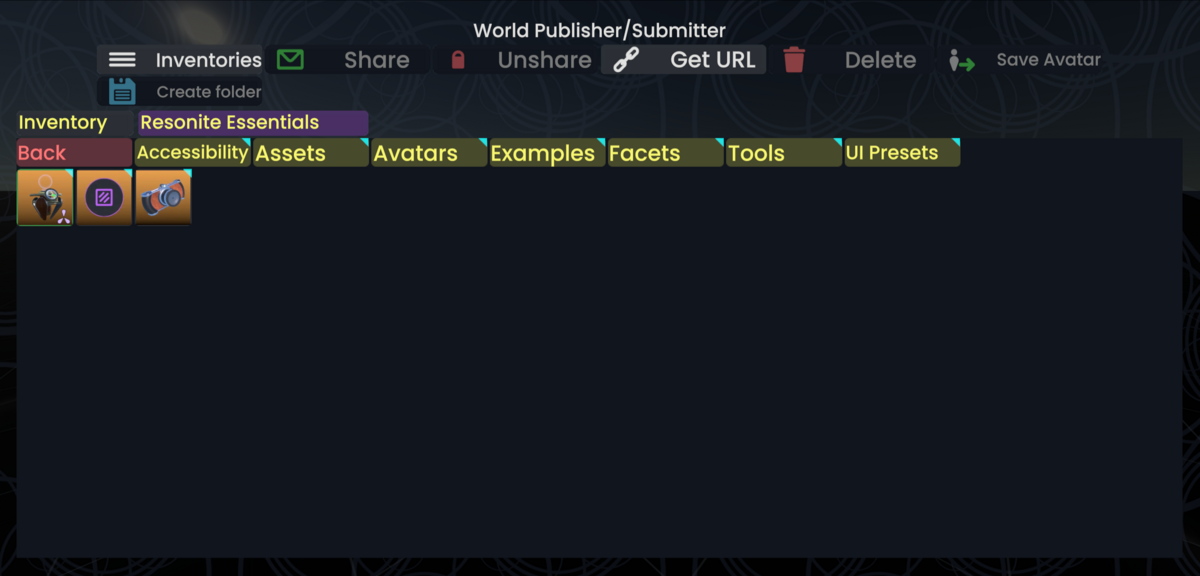 Inventory - Resonite Wiki