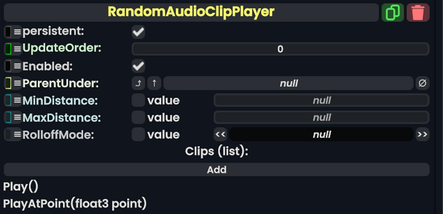 Component:RandomAudioClipPlayer - Resonite Wiki