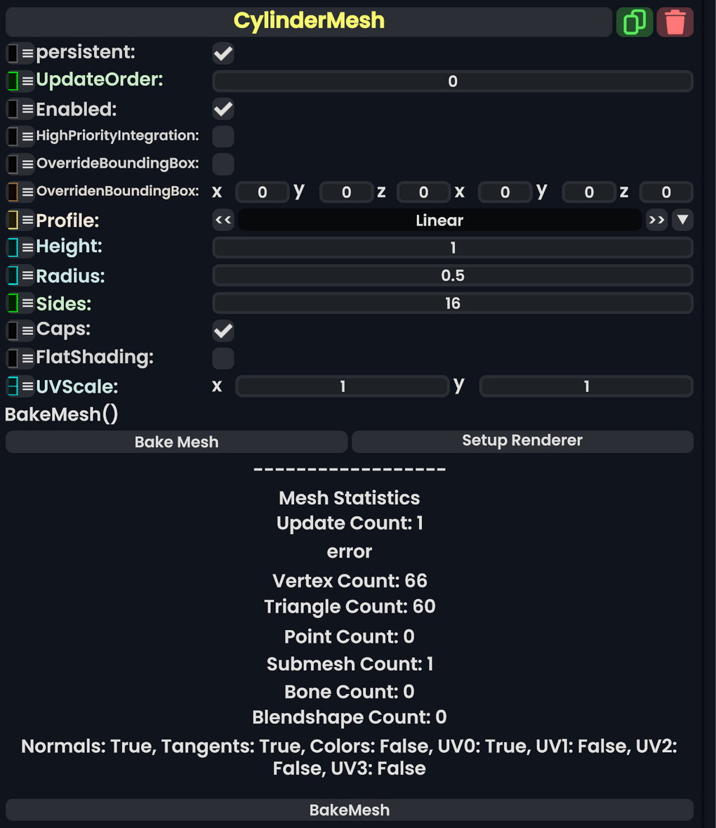 Component:CylinderMesh - Resonite Wiki