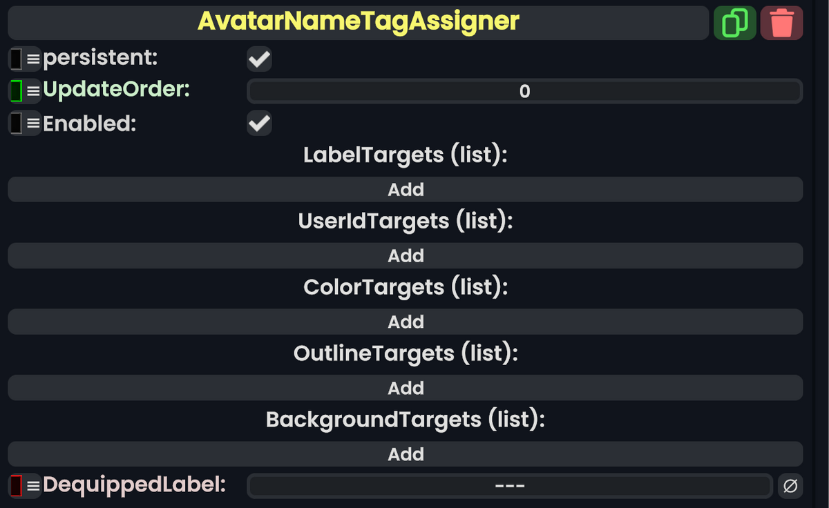 Component:AvatarNameTagAssigner - Resonite Wiki