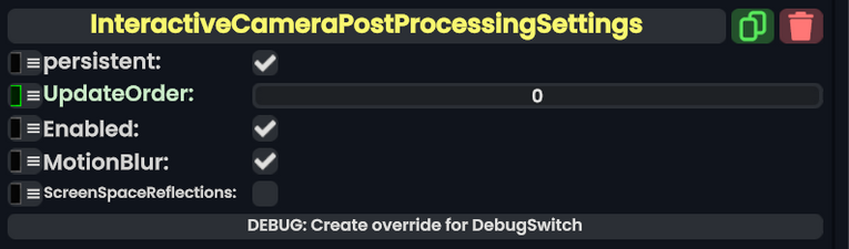 Component:InteractiveCameraPostProcessingSettings - Resonite Wiki