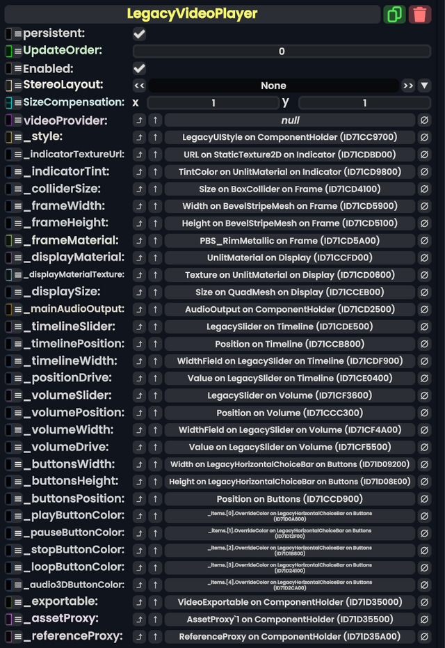 Component:LegacyVideoPlayer - Resonite Wiki