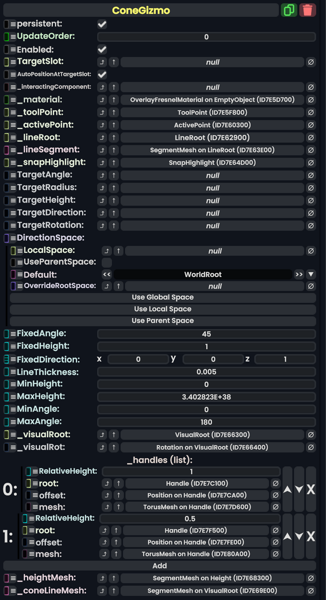 Component:ConeGizmo - Resonite Wiki