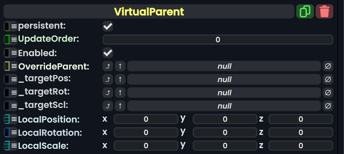 Component:VirtualParent - Resonite Wiki