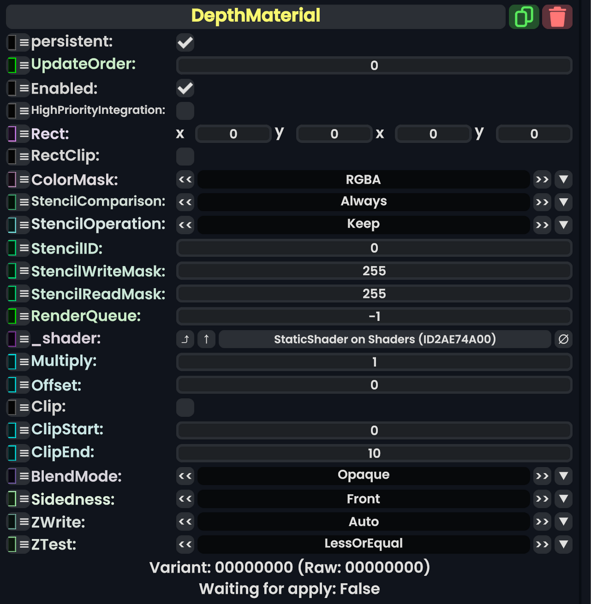 Component:DepthMaterial - Resonite Wiki