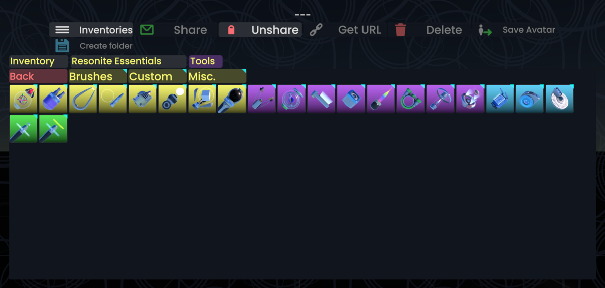 Inventory - Resonite Wiki