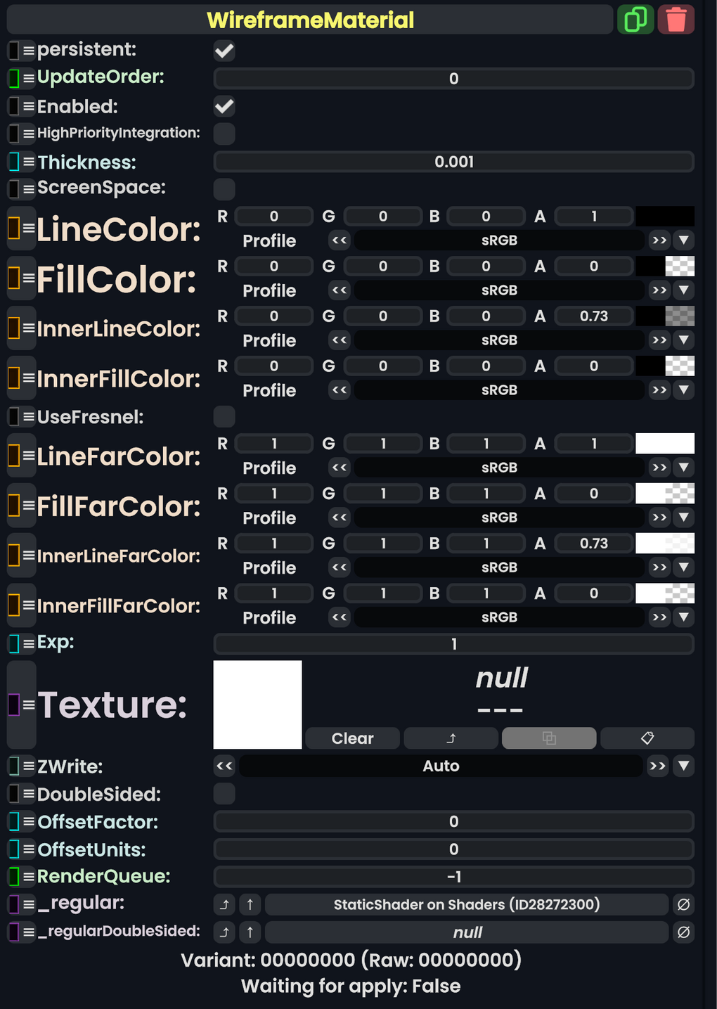 Component:WireframeMaterial - Resonite Wiki