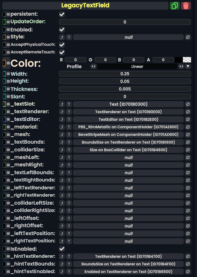 Component:LegacyTextField - Resonite Wiki