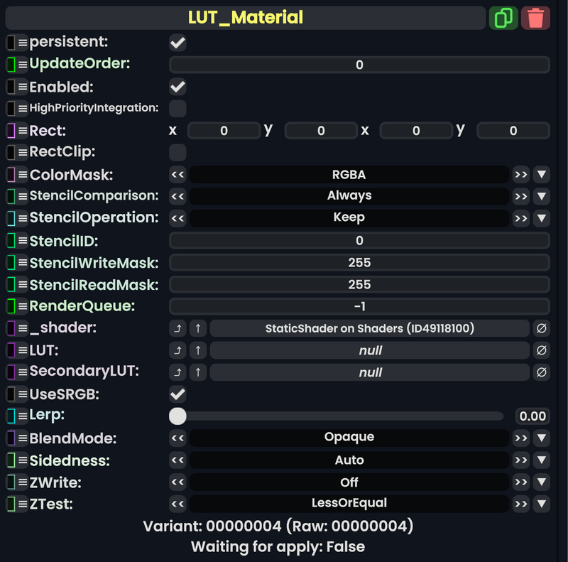 Component:LUT Material - Resonite Wiki