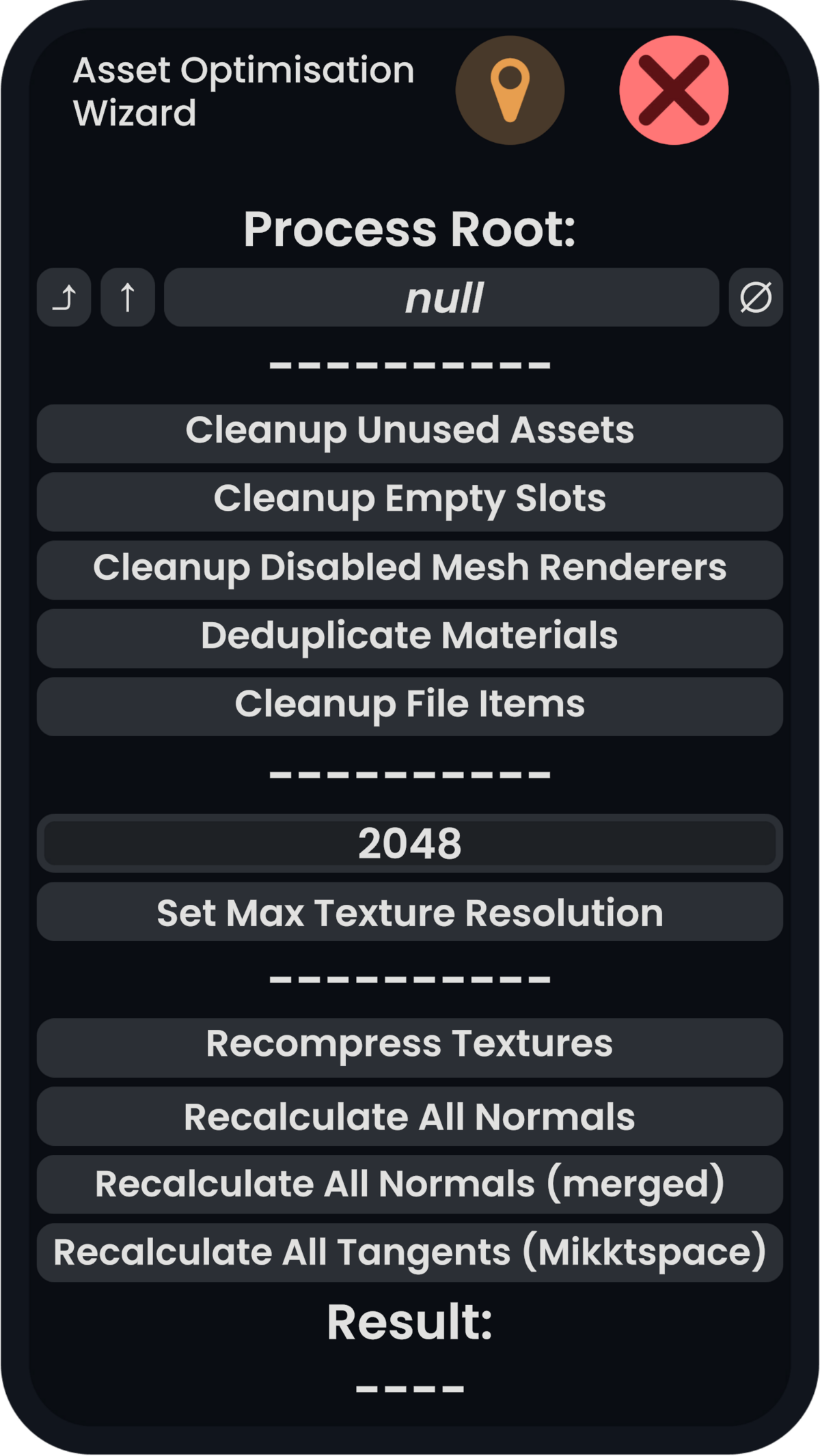 Asset Optimization Wizard - Resonite Wiki