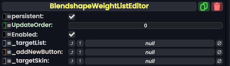 Component:BlendshapeWeightListEditor - Resonite Wiki