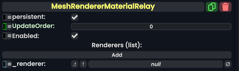 Component:MeshRendererMaterialRelay - Resonite Wiki