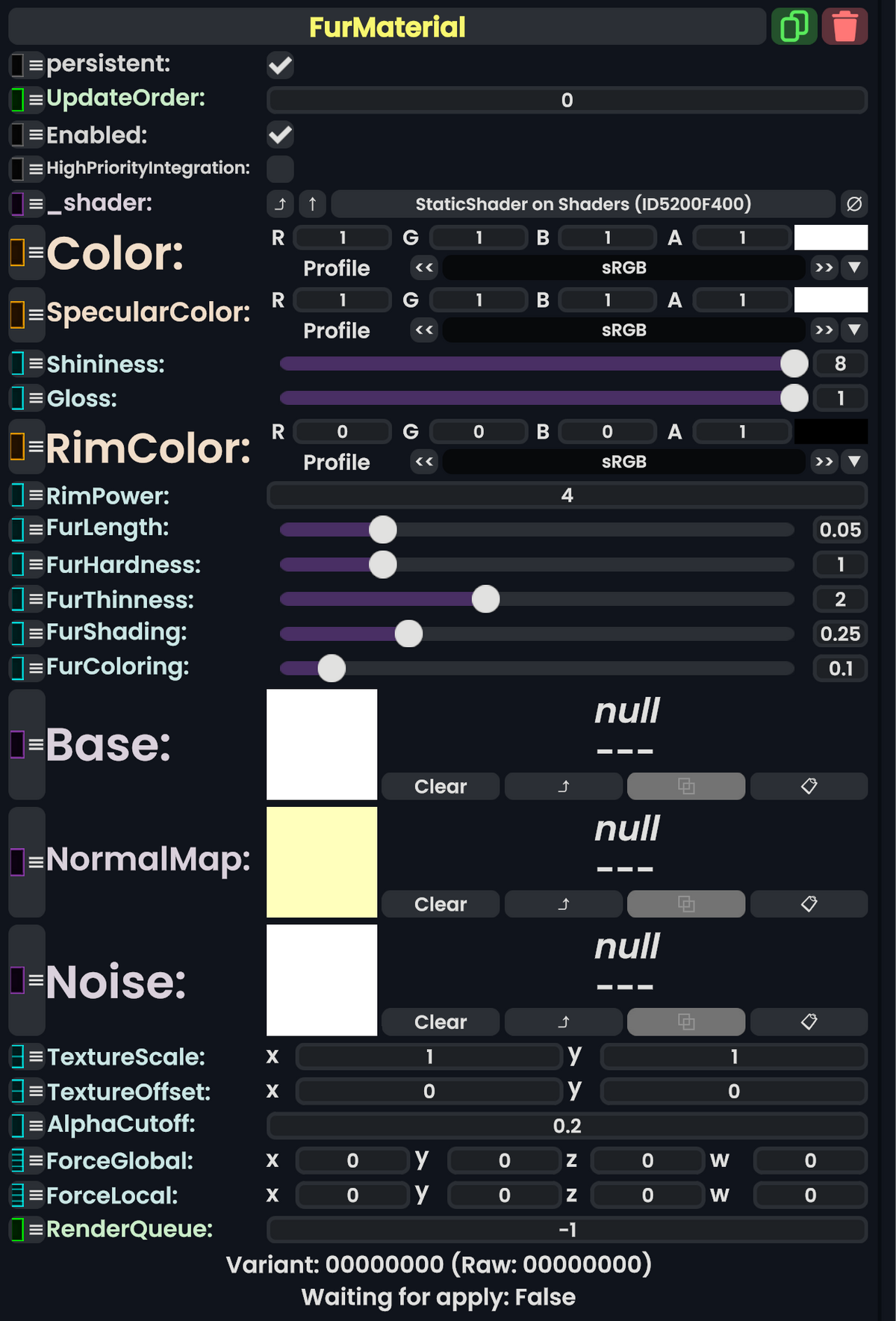 Component:FurMaterial - Resonite Wiki
