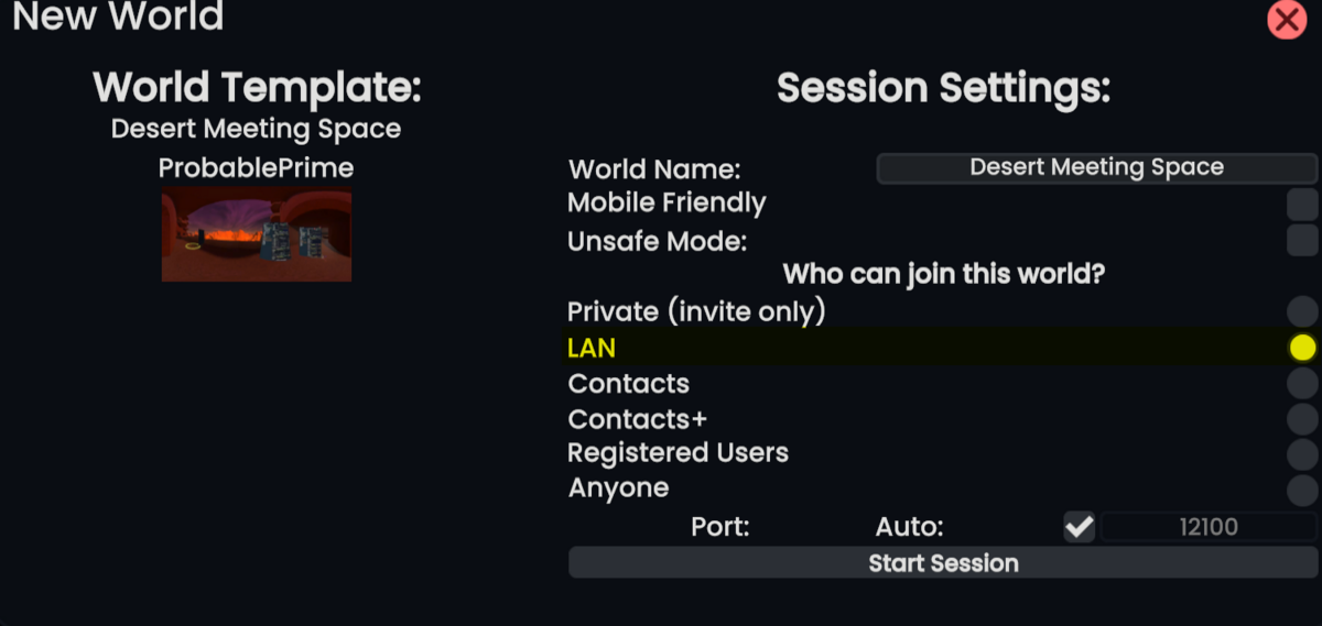 LAN Sessions - Resonite Wiki