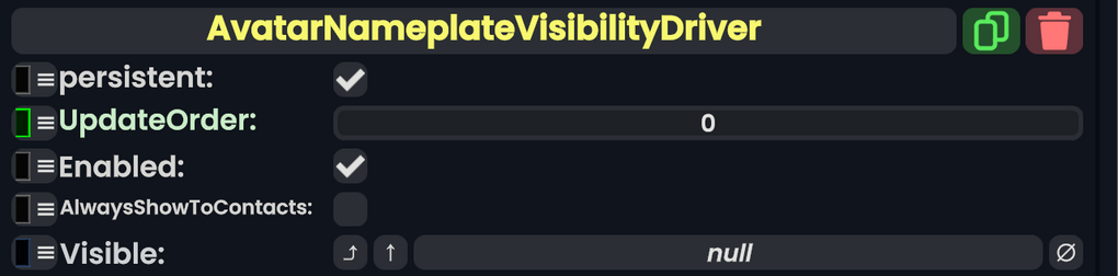 Component:AvatarNameplateVisibilityDriver - Resonite Wiki