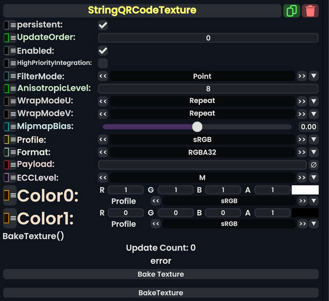 Component:StringQRCodeTexture - Resonite Wiki