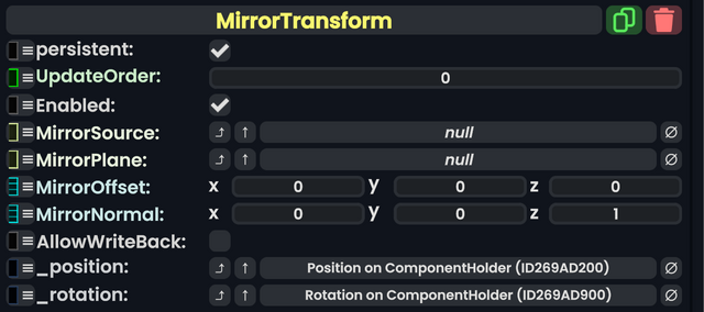 Component:MirrorTransform - Resonite Wiki