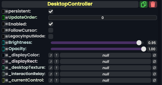 Component:DesktopController - Resonite Wiki