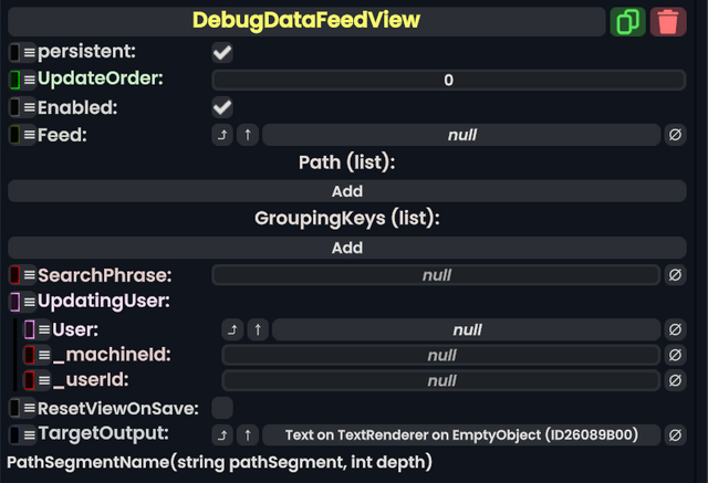 Component:DebugDataFeedView - Resonite Wiki