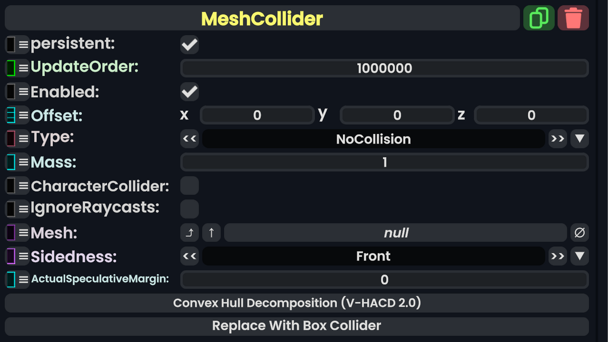 Component:MeshCollider - Resonite Wiki