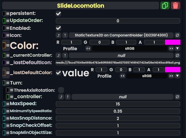 Component:SlideLocomotion - Resonite Wiki