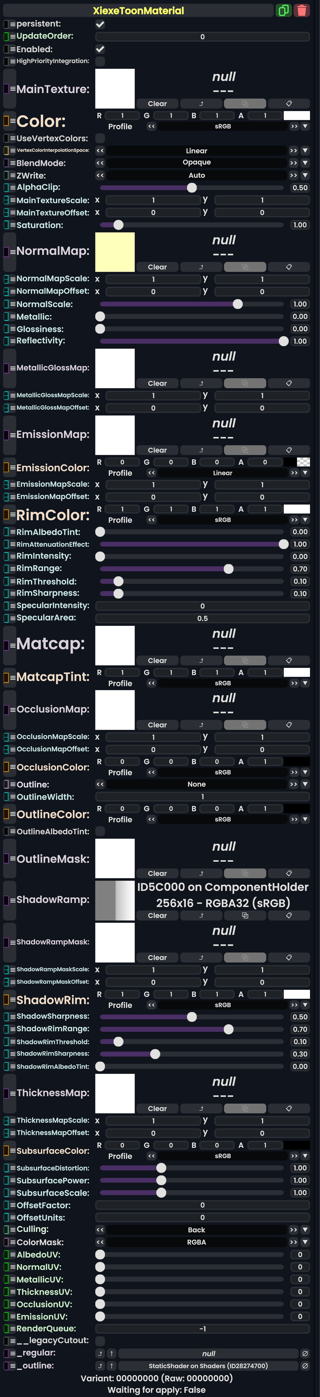Component:XiexeToonMaterial - Resonite Wiki