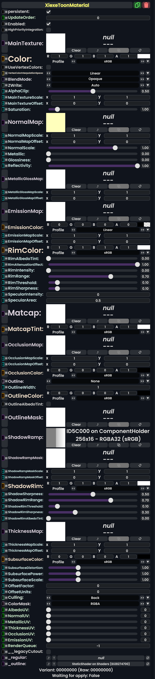 Component:XiexeToonMaterial - Resonite Wiki