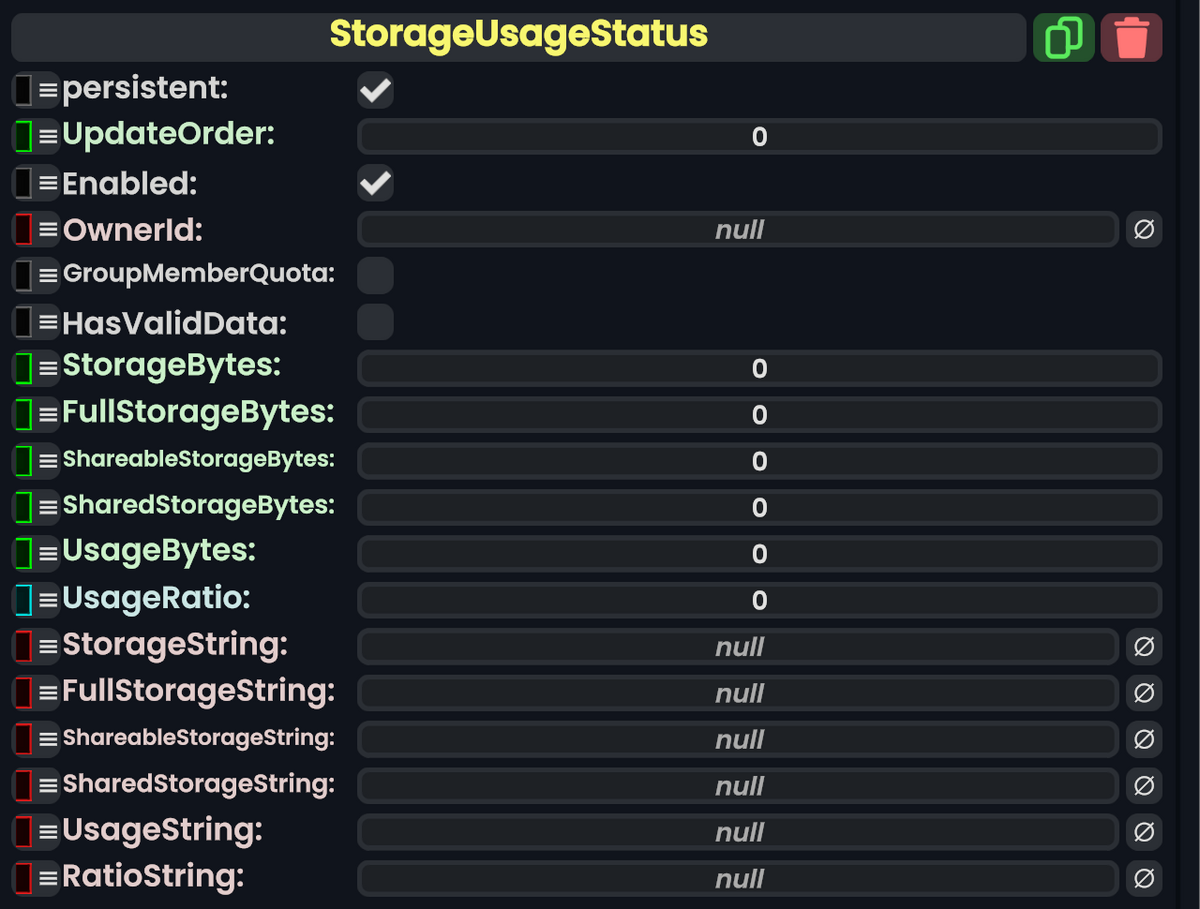 Component:StorageUsageStatus - Resonite Wiki