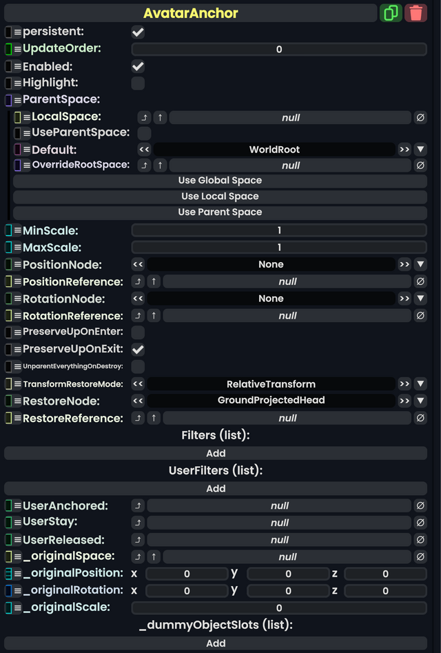 Component:AvatarAnchor - Resonite Wiki