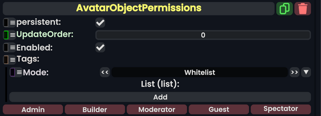Component:AvatarObjectPermissions - Resonite Wiki