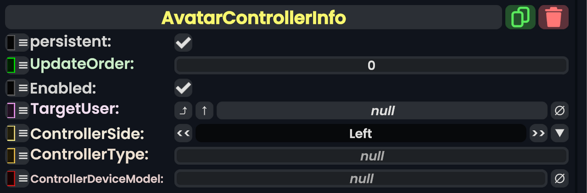 Component:AvatarControllerInfo - Resonite Wiki