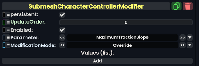 Component:SubmeshCharacterControllerModifier - Resonite Wiki